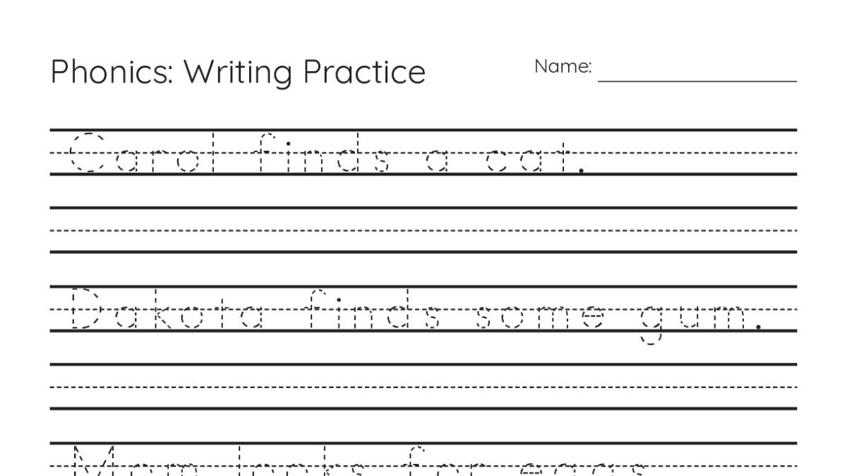 Phonics: Writing Practice - My Worksheet Maker: Create Your Own Worksheets