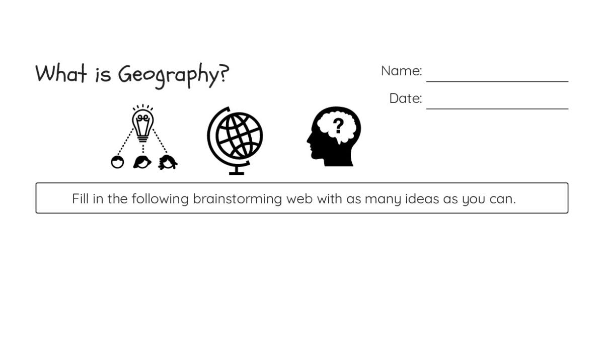 What is Geography? - My Worksheet Maker: Create Your Own Worksheets