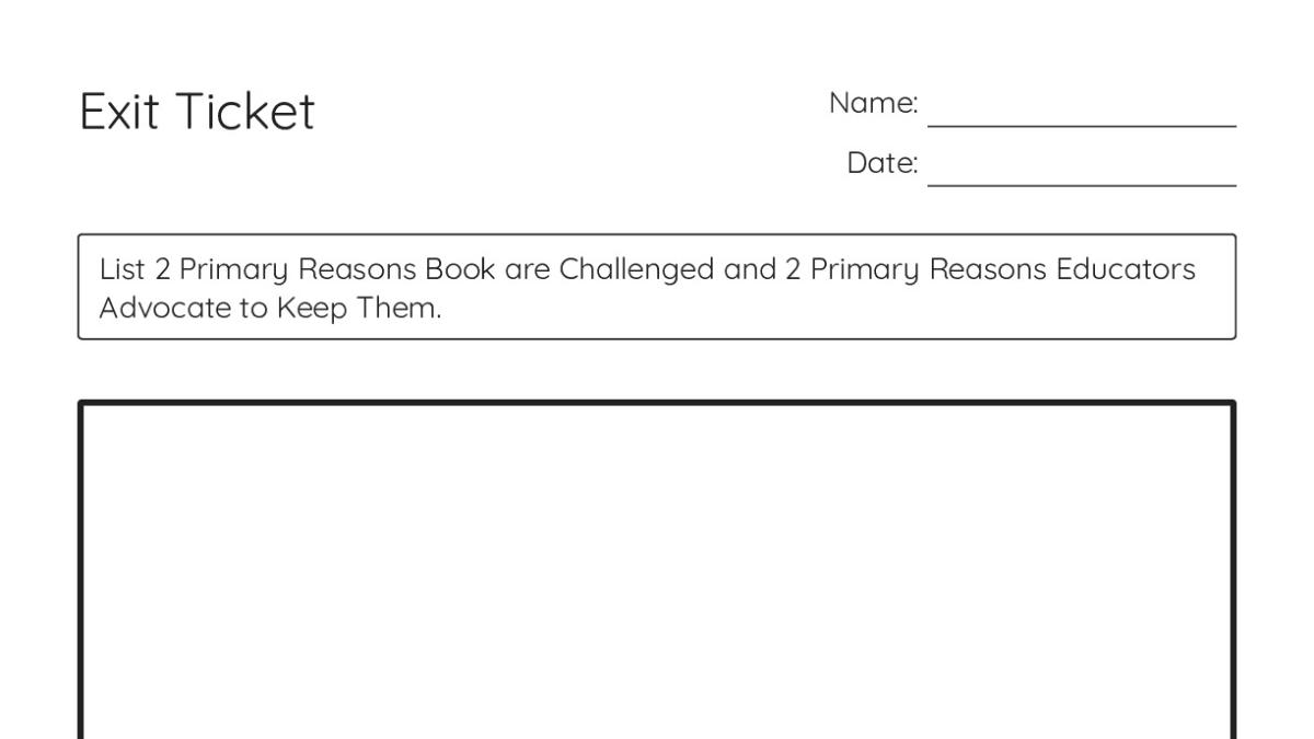 Exit Ticket - My Worksheet Maker: Create Your Own Worksheets
